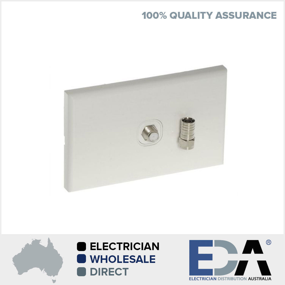 SLIM Cable Pay TV Outlet Socket F-TYPE with Free Connector Electrical – EDA Online