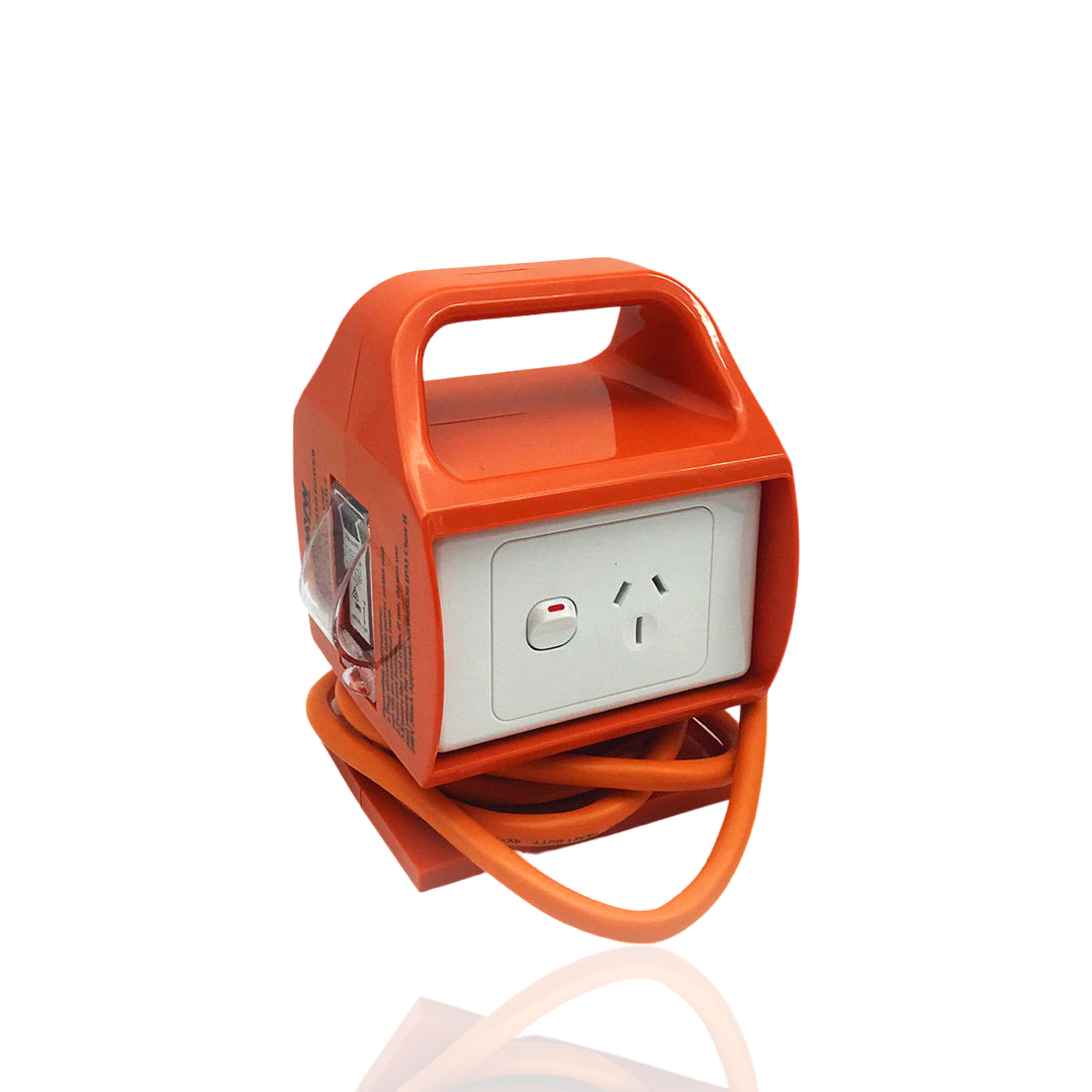 15 Amp Portable RCD 2x Single Power Point Outlet GPO Safety Switch Tem ...