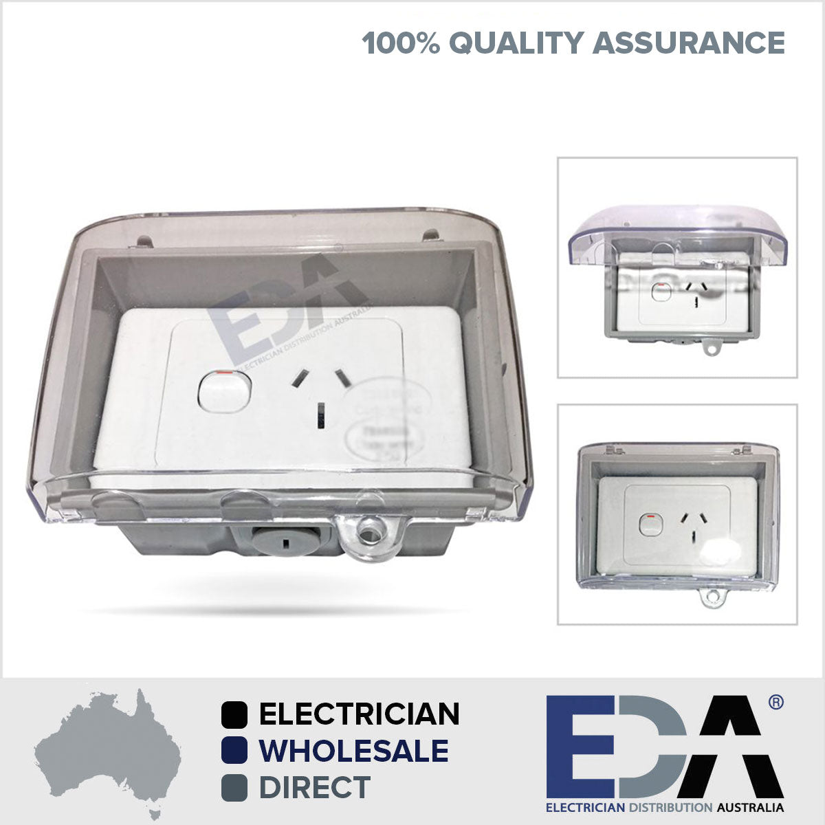 Weather proof 15 AMP GPO Single Power Point + Weatherproof Box Enclosu ...