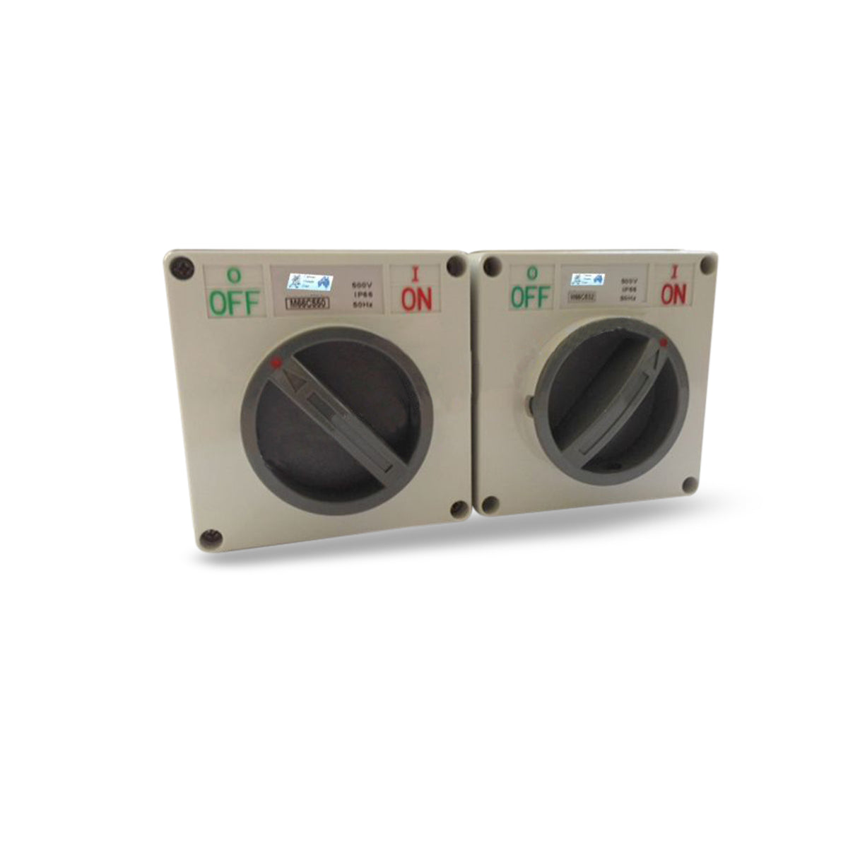 2 X 10 Amp single 1 phase Switch Isolator IP66 Weatherproof Industrial ...