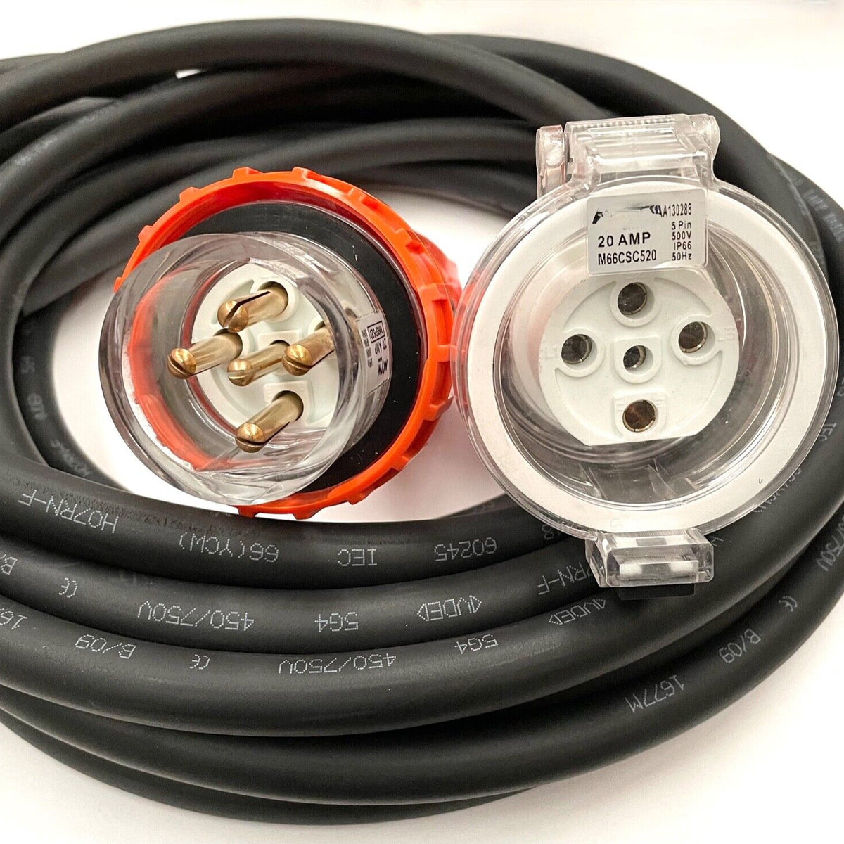 20 A amp 5 pin 3 Phase 415v HEAVY DUTY Industrial Extension Lead Cord ...