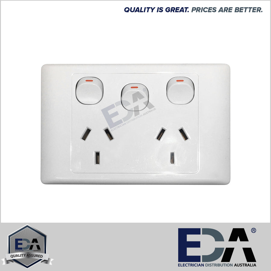 Double Power Point GPO with Extra Switch – EDA Online