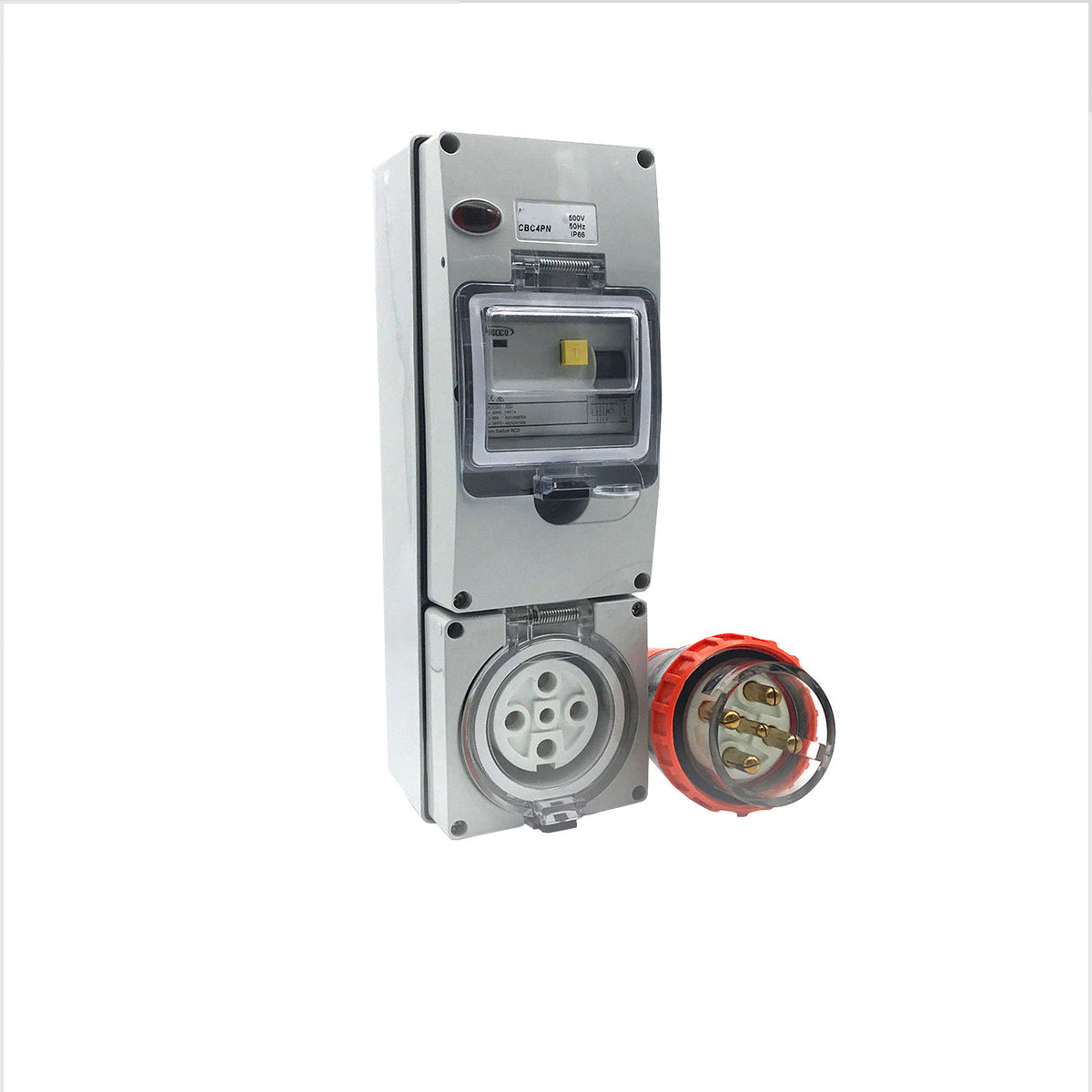 5 pin 32 Amp Protected Outlet with Plug IP66 Industrial 63 Amp RCD Car ...