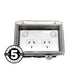Outdoor Weatherproof Double GPO Powerpoint With Clear Lid Box Lock - 2 ...