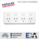 4 Gang GPO Power Point Quad Socket Outlet – EDA Online