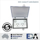 Weather Proof Double 15 AMP Power Point In WATER Enclosure Lock Clear ...