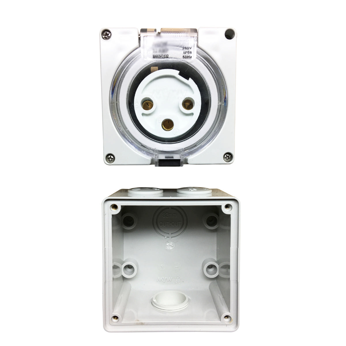 32 Amp 3 Round Pin Outlet Three 3 phase 415v Volt Plug Socket – EDA Online