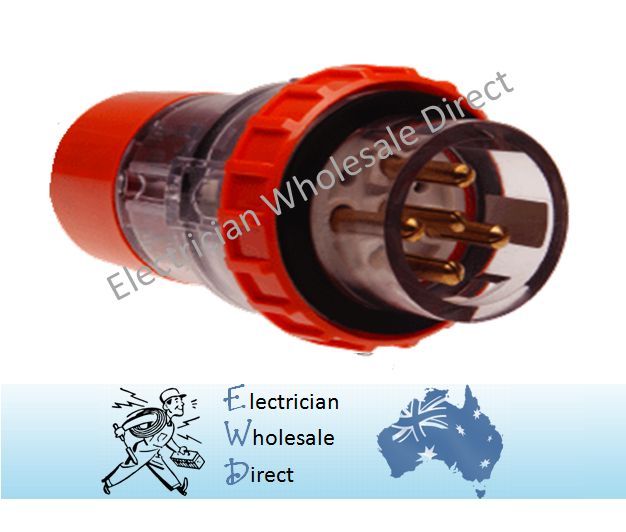 5 Pin 20A , 32 Amp IP66 Weatherproof Male Straight Plug BRAND NEW – EDA ...