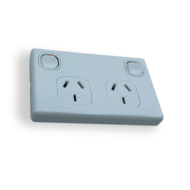 BULK 10 x Double Power Point GPO Electrical Socket and Switch – EDA Online