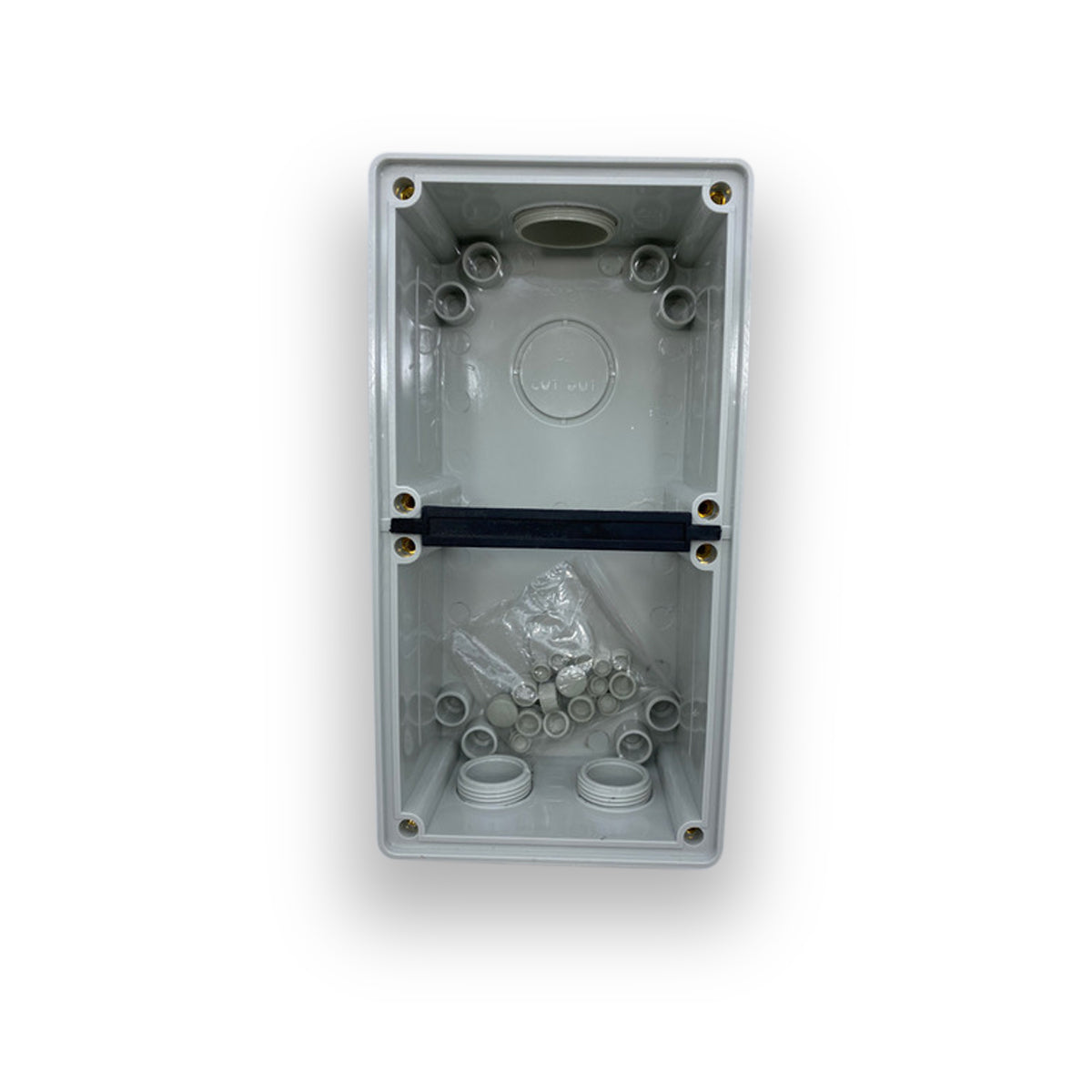 Double base for weatherproof outlets, enclosures, switches conduit ip6 ...