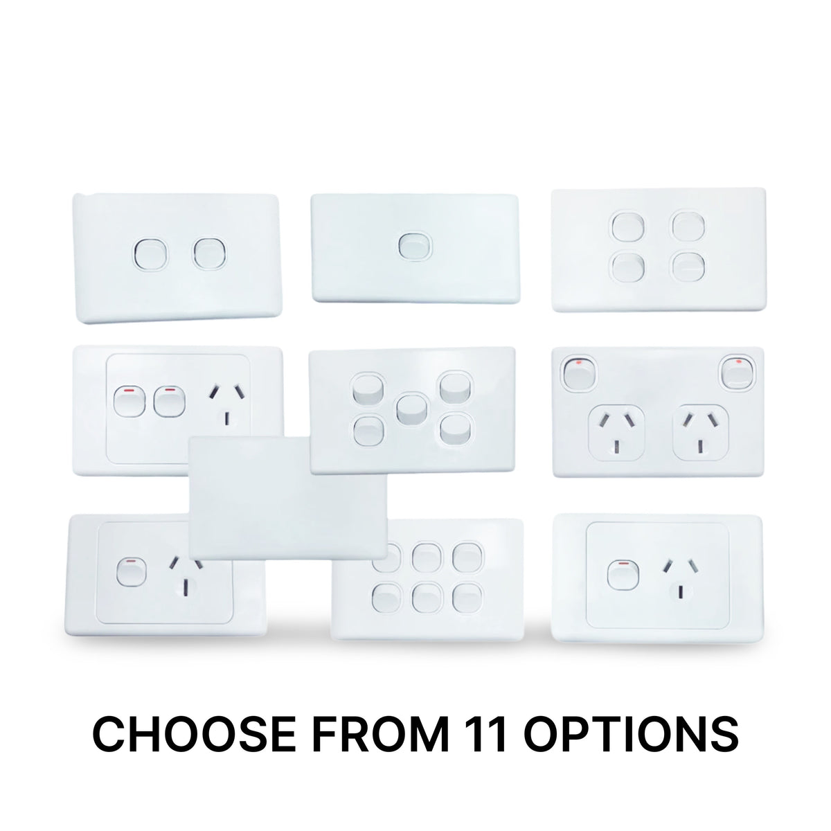 ELECTRICAL SOCKET SWITCH POWER POINT OUTLET PLATE GANG 240V GPO SINGLE ...