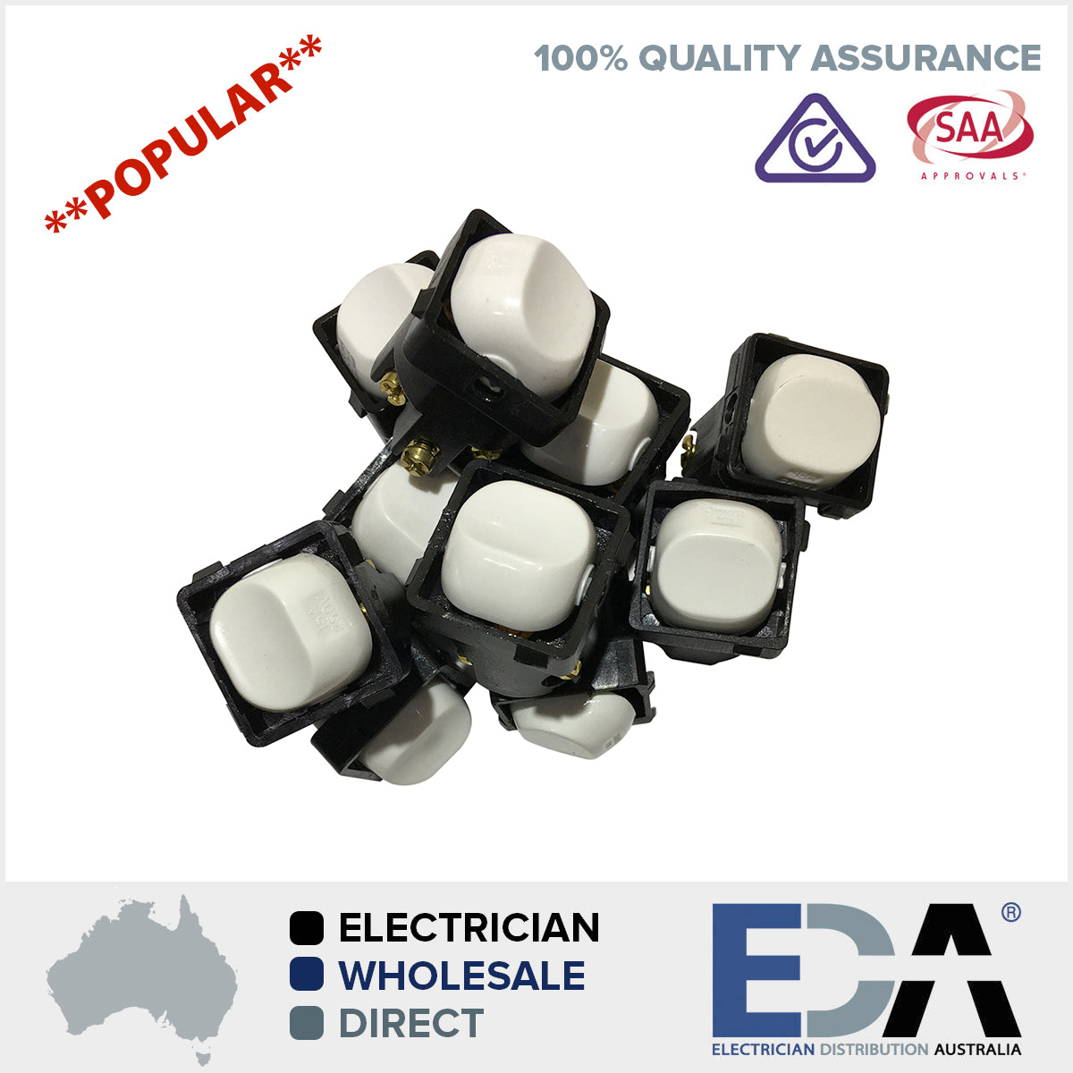 Light Switch BULK 10 X Switch Mech. Electrical 240v BULK BUY White Mec ...