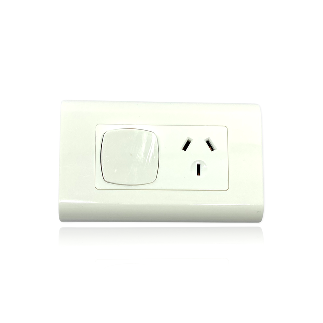 Single Power Point Large Dolly Euro Style GPO Plate Outlet Switch Elec ...