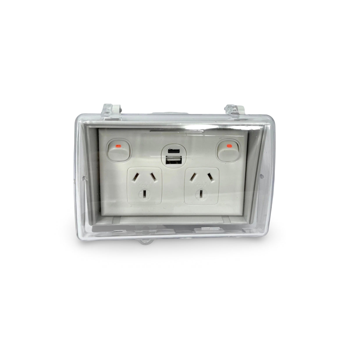 USBC + USB A Fast Charge IP66 Weatherproof DOUBLE POLE Double Power Po ...