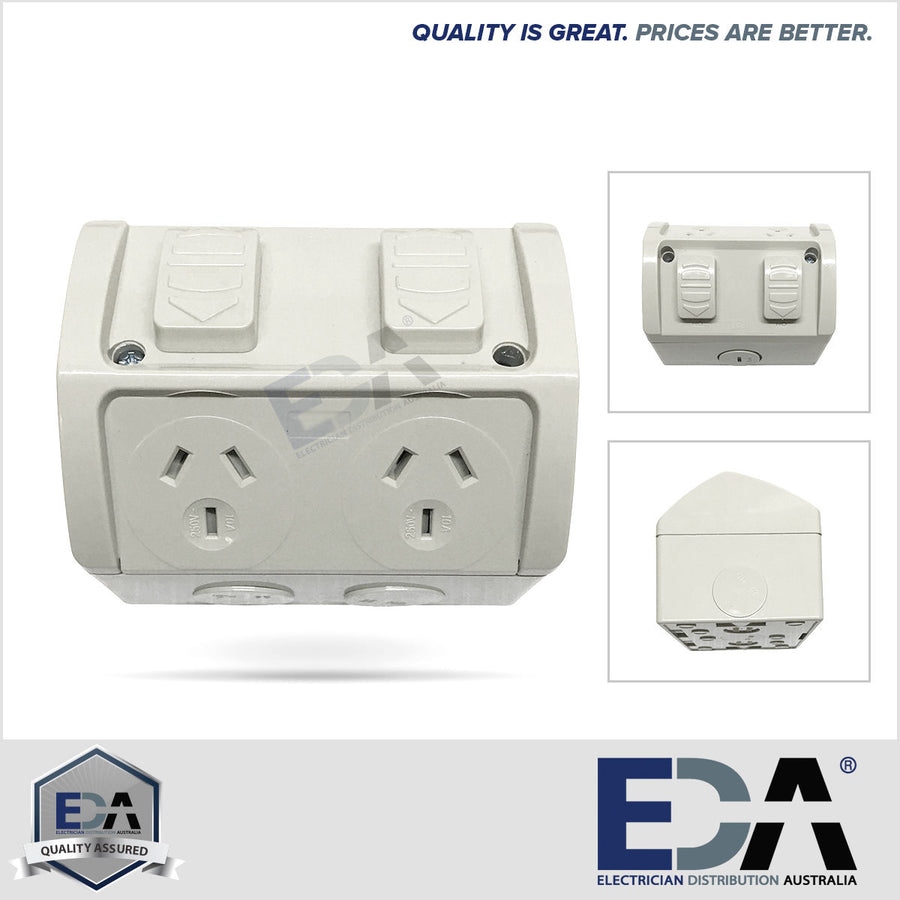 Water Proof Weatherproof Double Power Point D GPO 10 Amp Socket Dgpo T ...