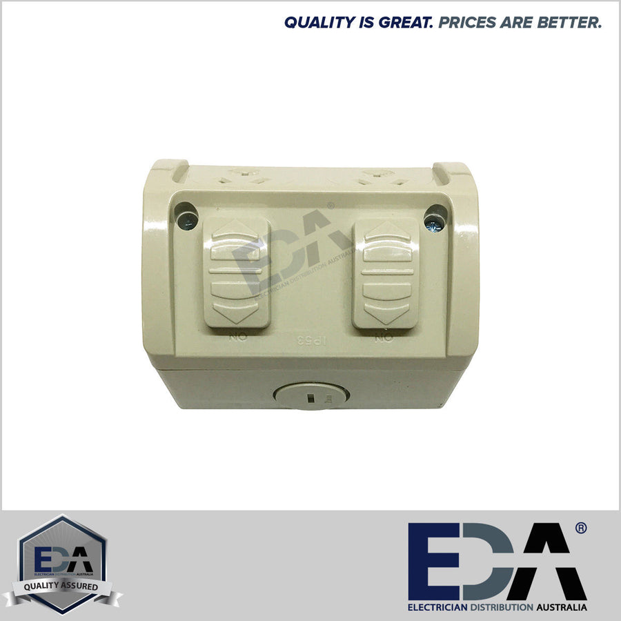 Water Proof Weatherproof Double Power Point D GPO 10 Amp Socket Dgpo T ...