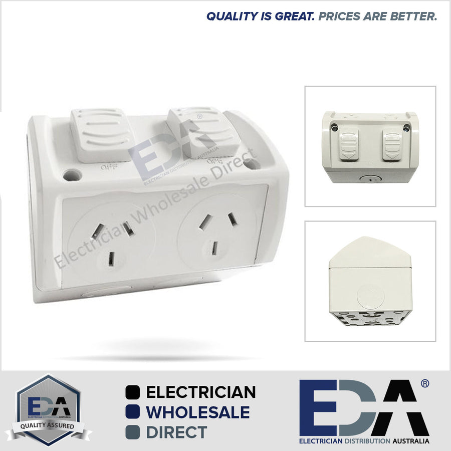 Water Proof Weatherproof Double Power Point D GPO 10 Amp Socket Dgpo T ...