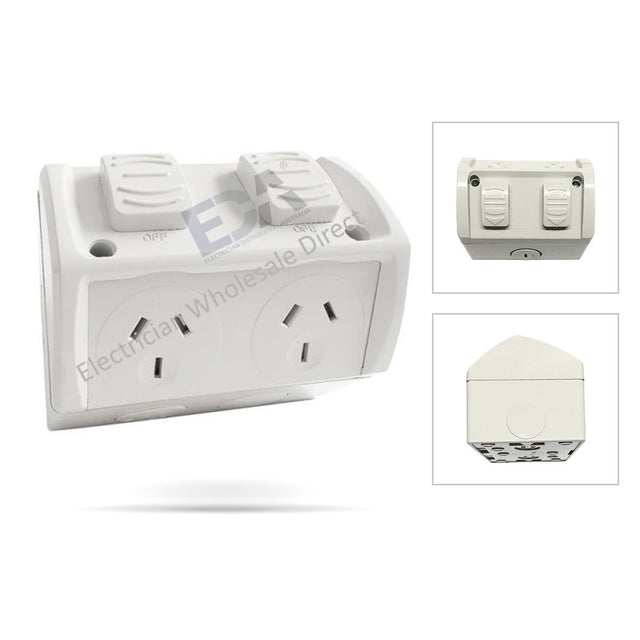 Water Proof Weatherproof Double Power Point D GPO 10 Amp Socket Dgpo T ...