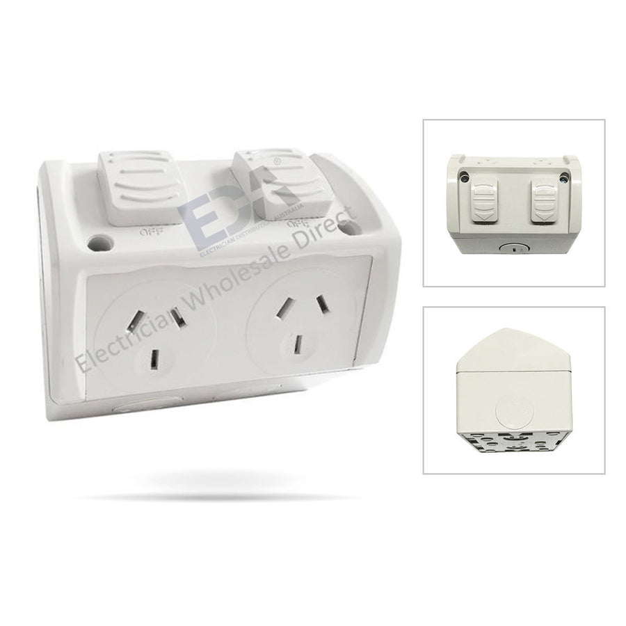 Water Proof Weatherproof Double Power Point D GPO 10 Amp Socket Dgpo T ...