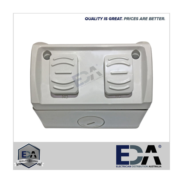 15A Water Proof Weatherproof Double Power Point GPO 15 Amp Socket DGPO ...