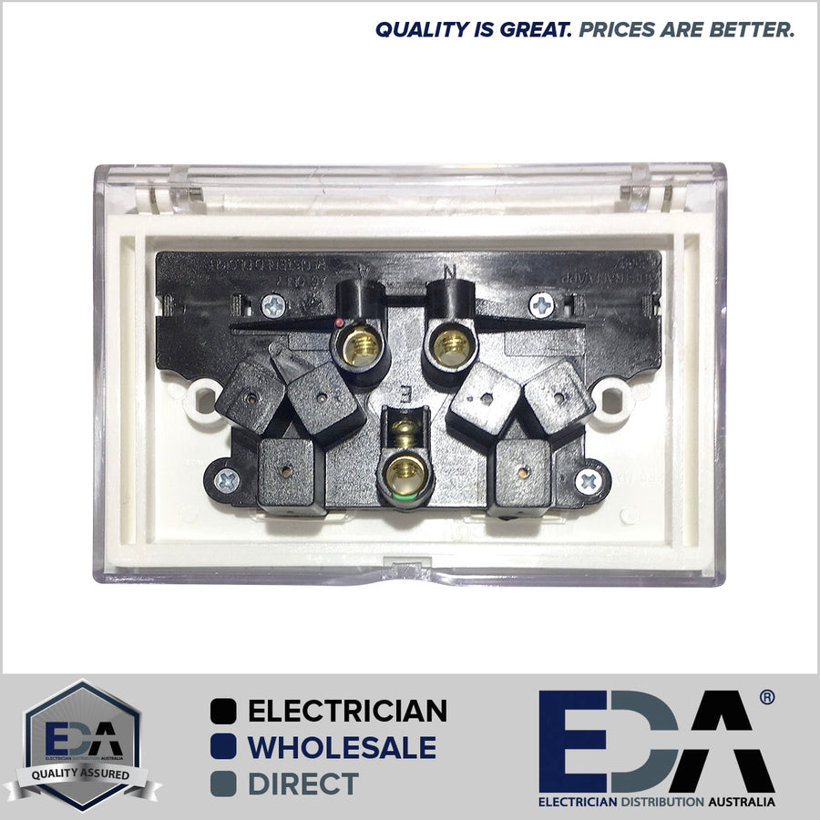 Weatherproof IP66 Double GPO Power Point & Neon Outside Outlet Outdoor ...