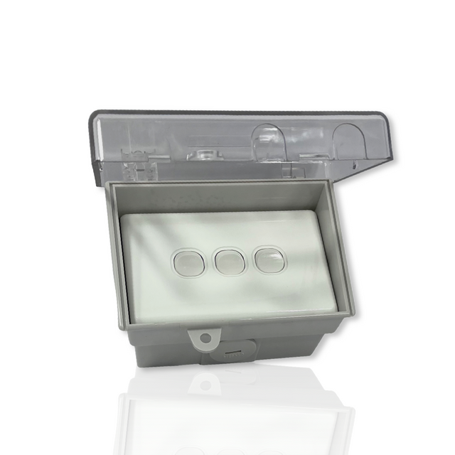 Weather proof 3 gang SWITCH & Protected WATER PROOF Enclosure Lock ...